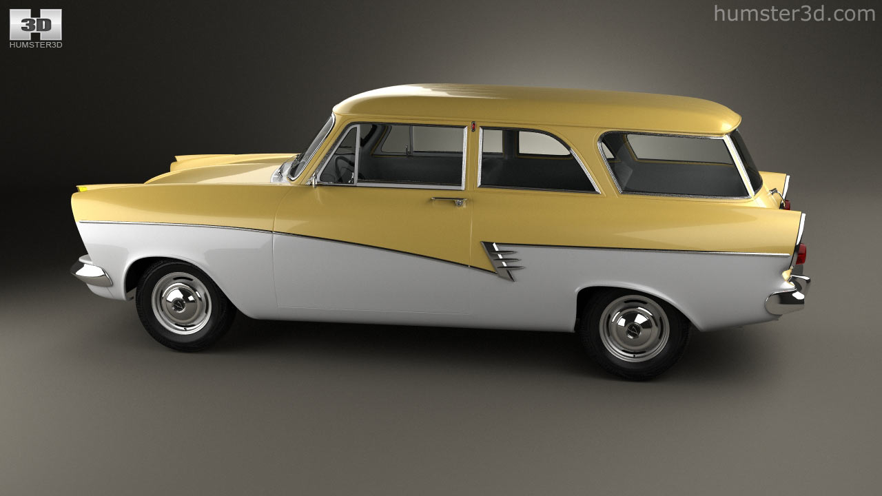360 view of Ford Taunus P2 17M kombi 1957 3D model - 3DModels store
