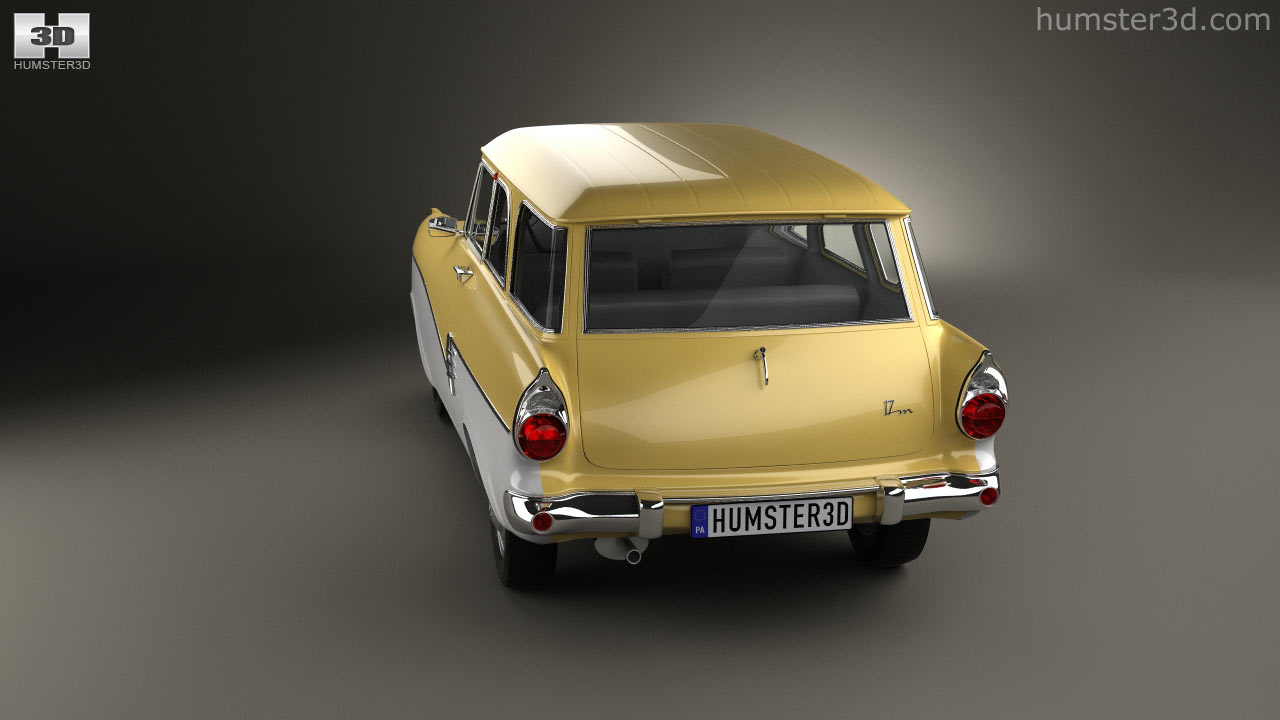360 view of Ford Taunus P2 17M kombi 1957 3D model - 3DModels store