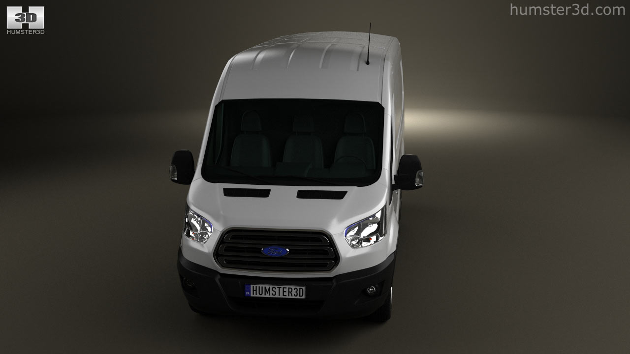 360 view of Ford Transit Panel Van LWB 2014 3D model - 3DModels store