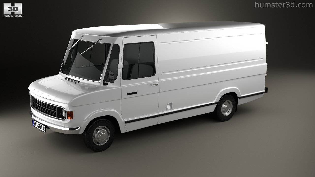 360 view of Ford A-Series Panel Van 1973 3D model - 3DModels store