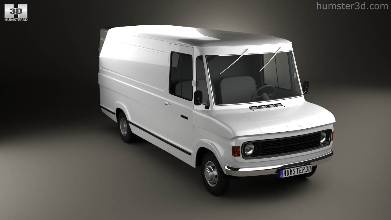 360 view of Ford A-Series Panel Van 1973 3D model - 3DModels store