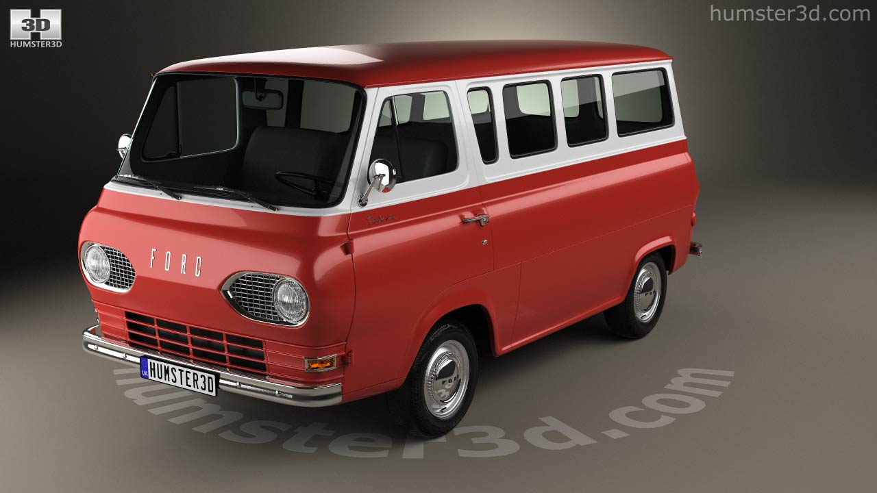 360 view of Ford E-Series Falcon Club Wagon 1963 3D model - 3DModels store
