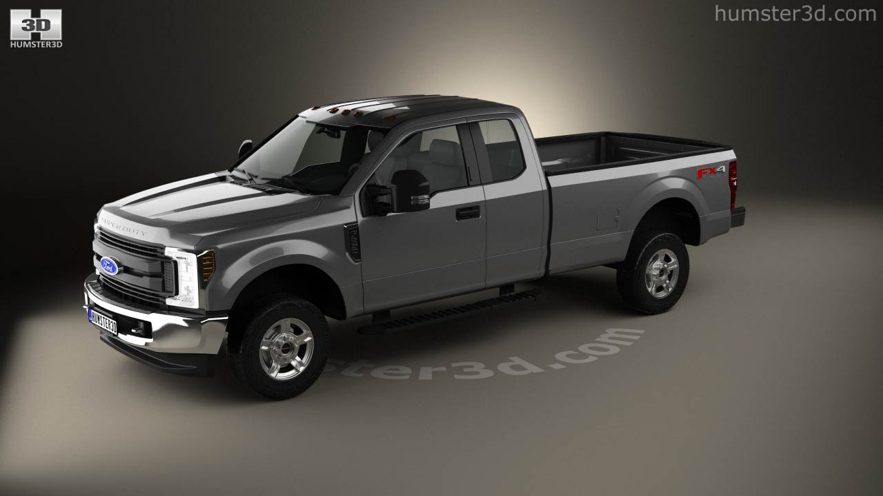 360 view of Ford F-250 Super Duty Super Cab XLT 2018 3D model ...