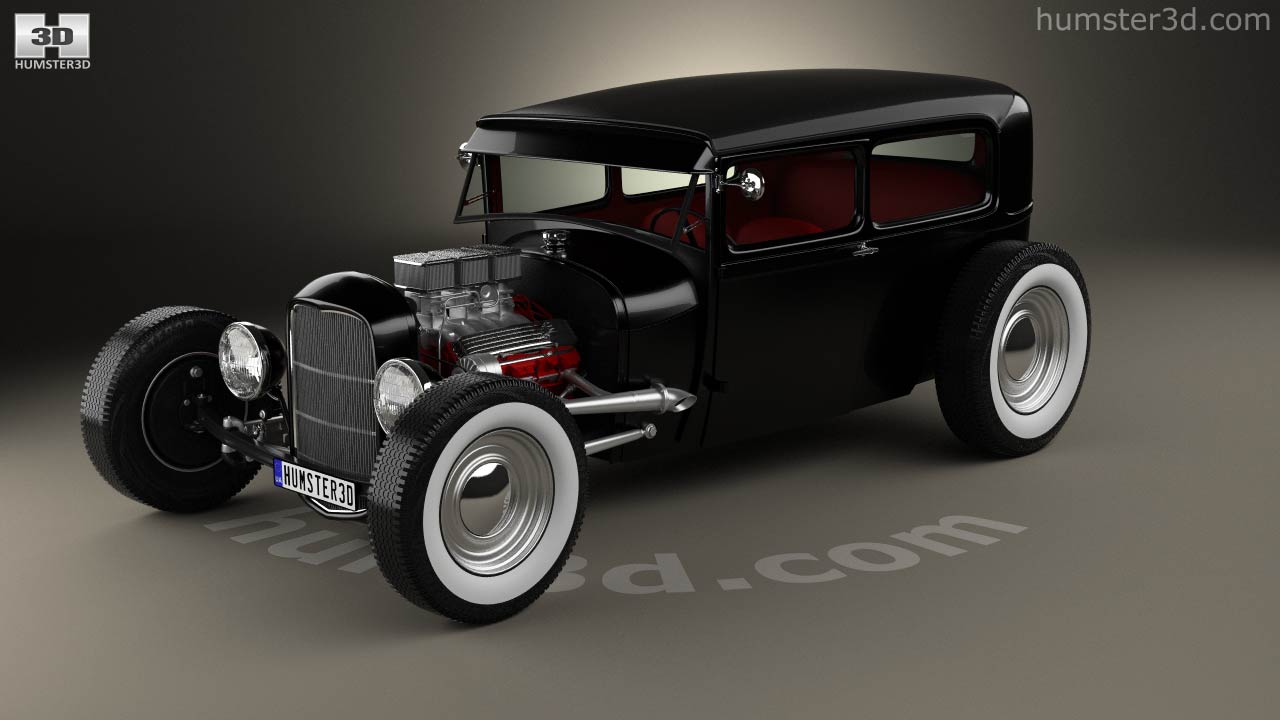 360 view of Ford Model A Hot Rod 2016 3D model - 3DModels store