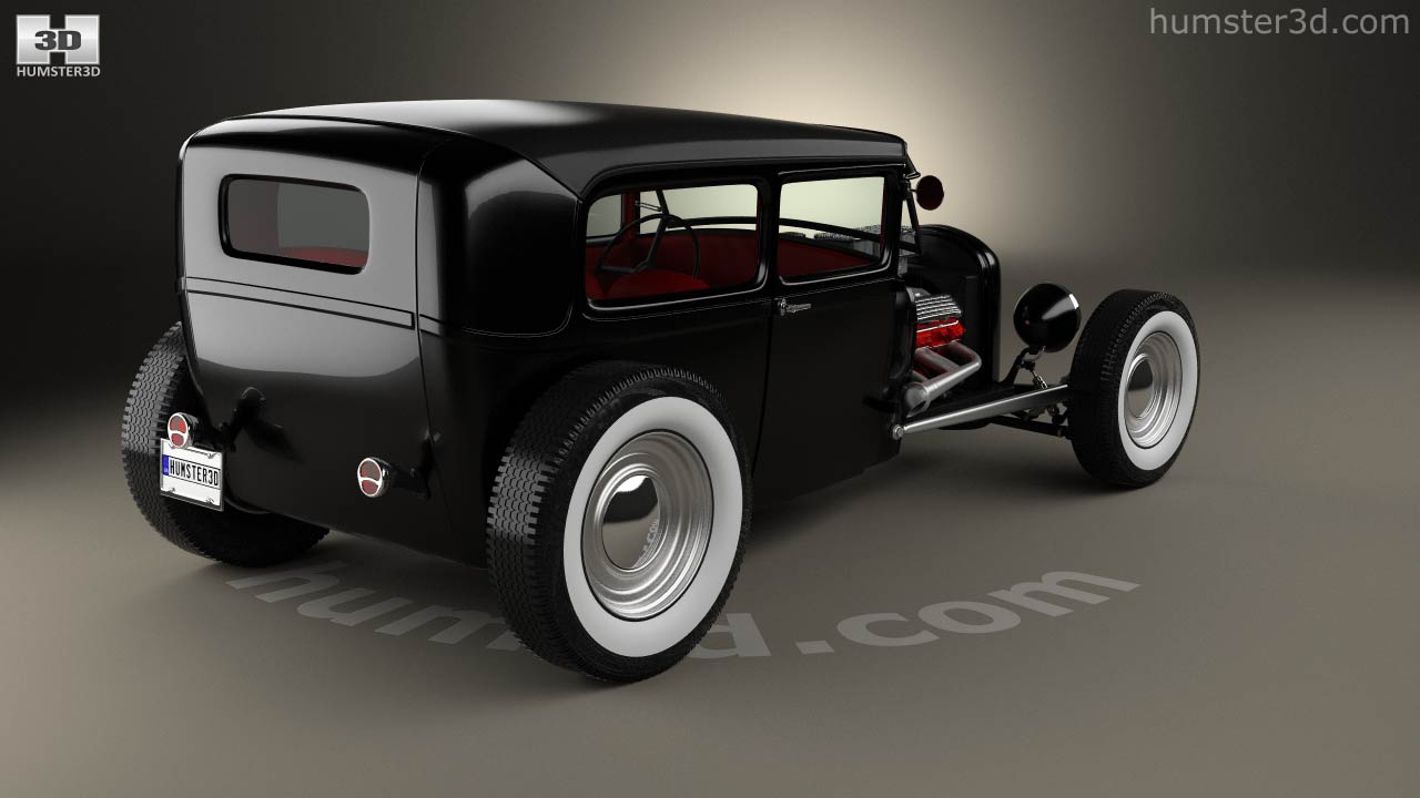 360 view of Ford Model A Hot Rod 2016 3D model - 3DModels store