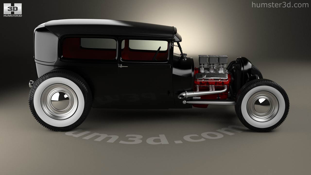 360 view of Ford Model A Hot Rod 2016 3D model - 3DModels store