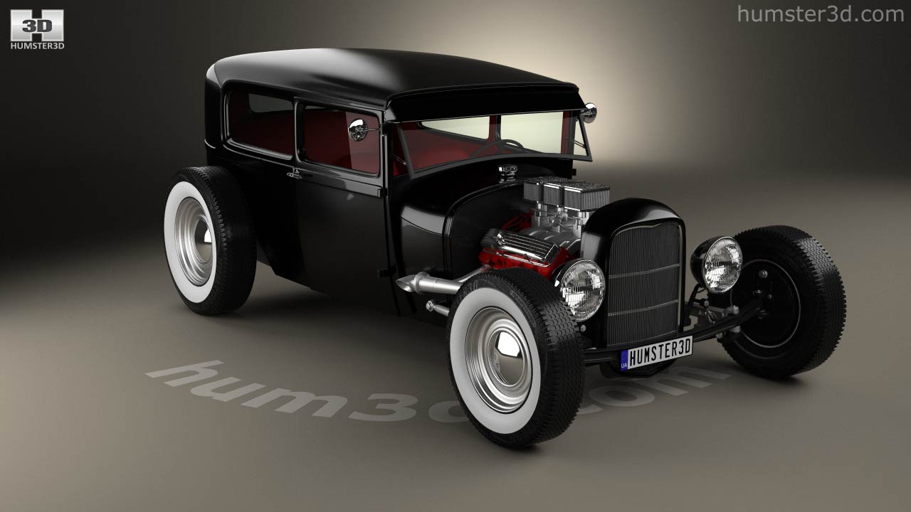 360 view of Ford Model A Hot Rod 2016 3D model - 3DModels store