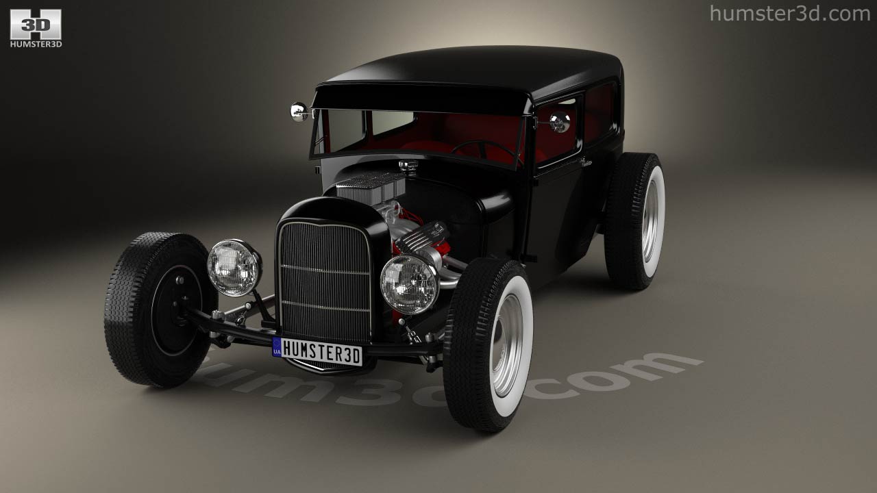 360 view of Ford Model A Hot Rod 2016 3D model - 3DModels store