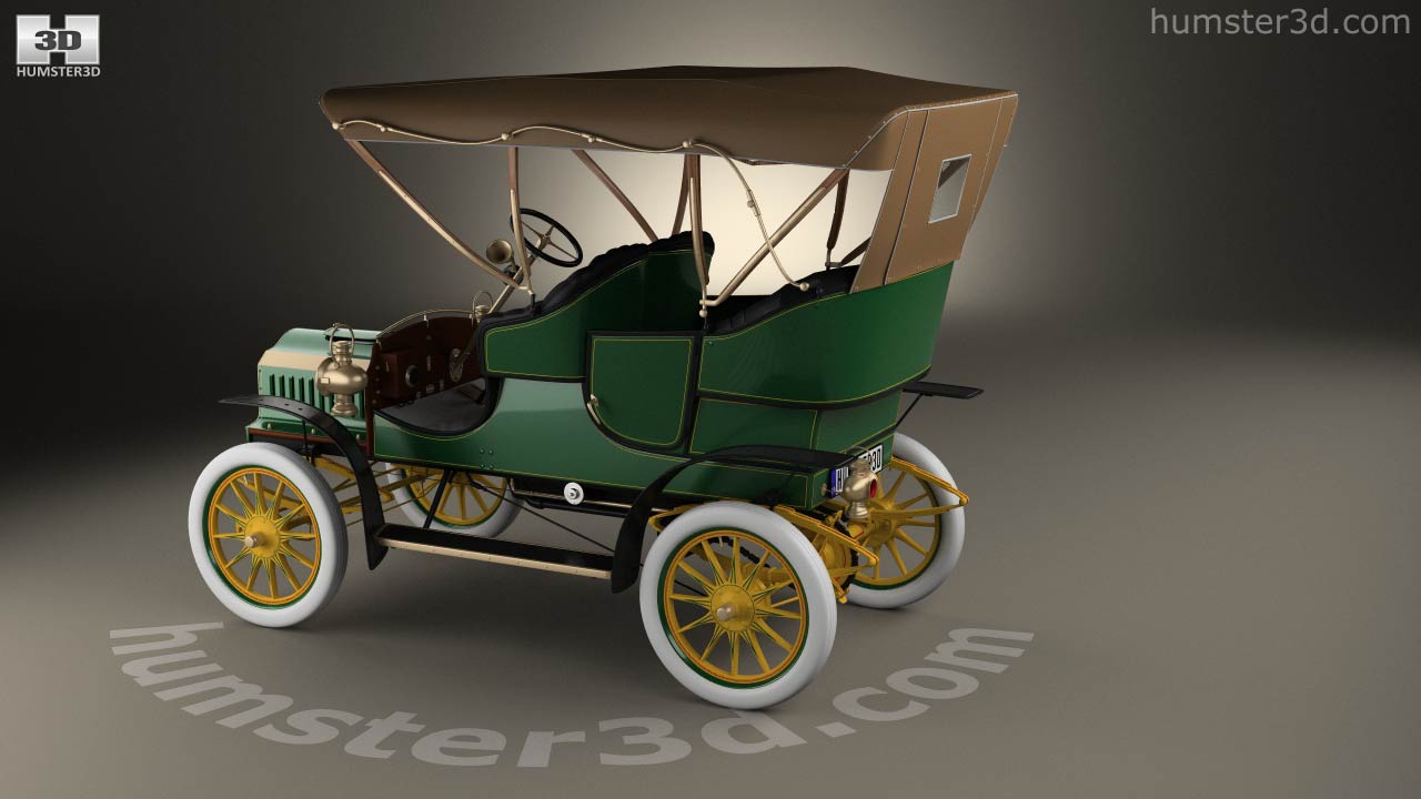 360 view of Ford Model F Touring 1905 3D model - 3DModels store