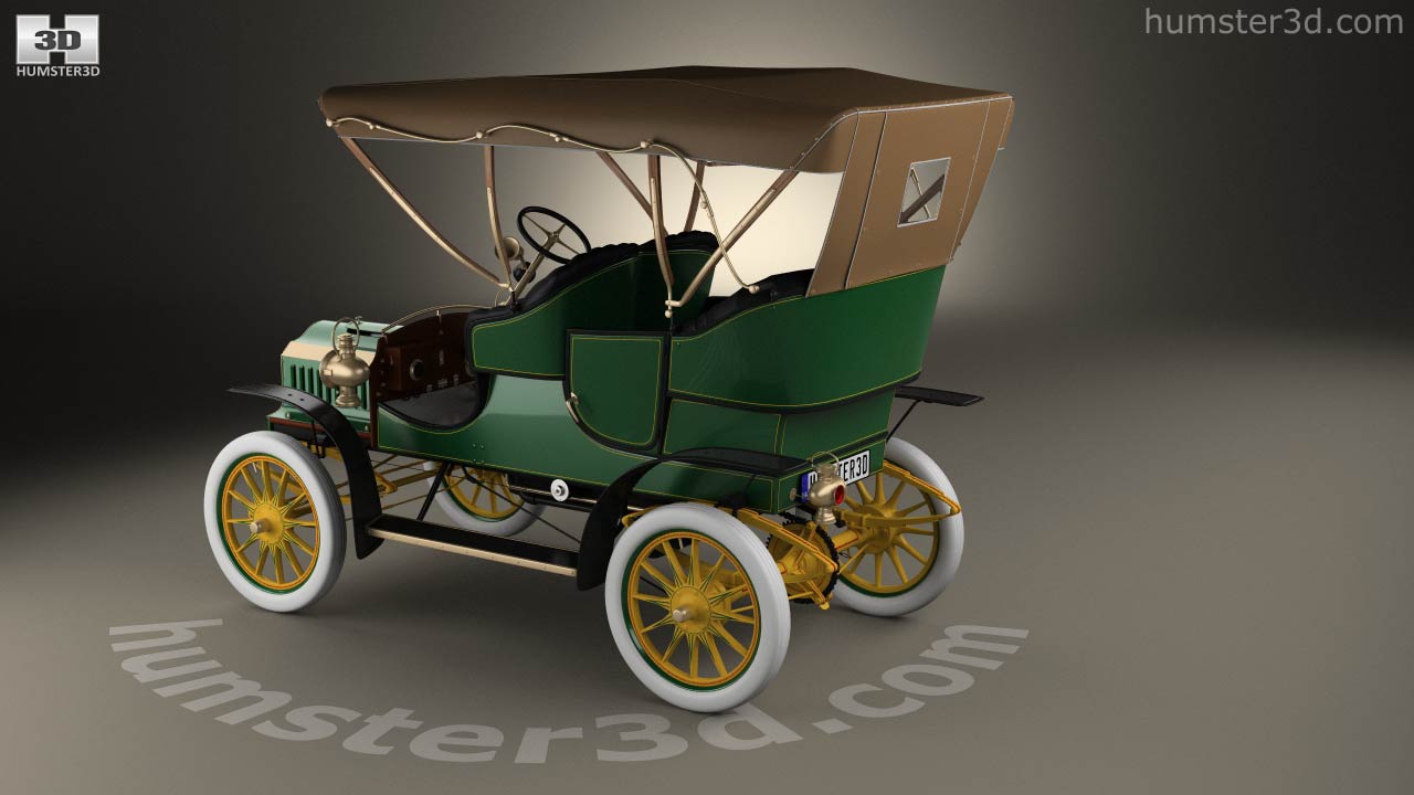 360 view of Ford Model F Touring 1905 3D model - 3DModels store