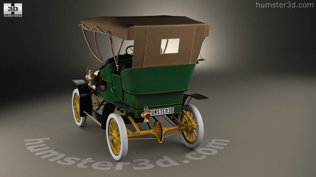 360 view of Ford Model F Touring 1905 3D model - 3DModels store