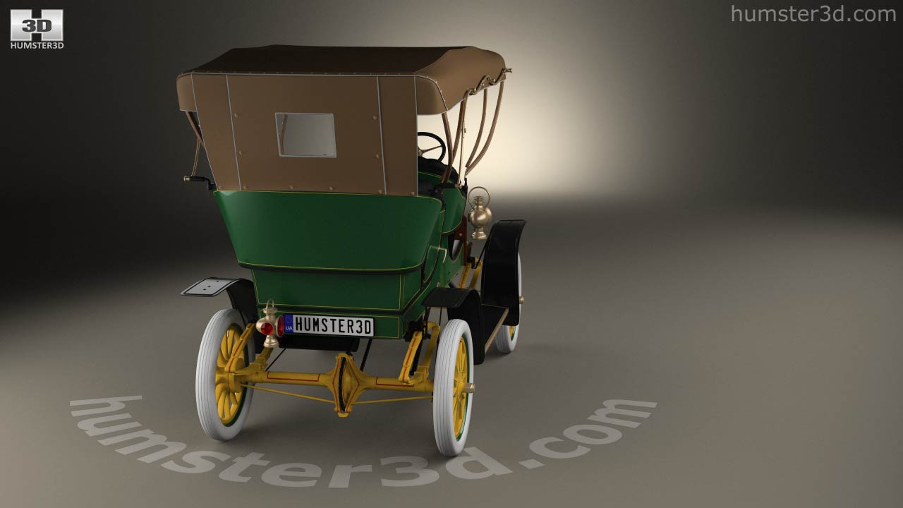 360 view of Ford Model F Touring 1905 3D model - 3DModels store