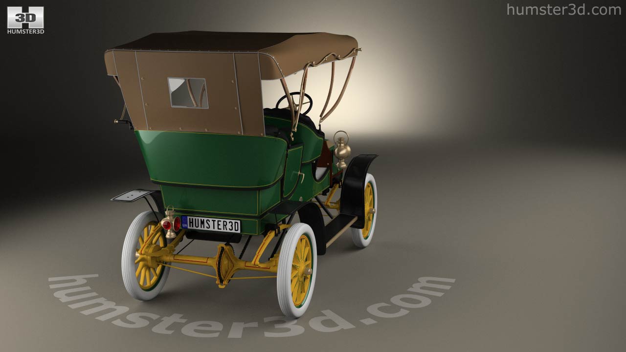 360 view of Ford Model F Touring 1905 3D model - 3DModels store