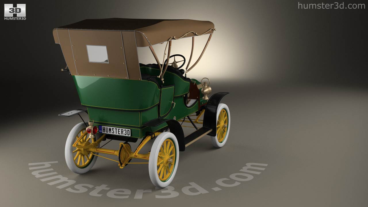 360 view of Ford Model F Touring 1905 3D model - 3DModels store
