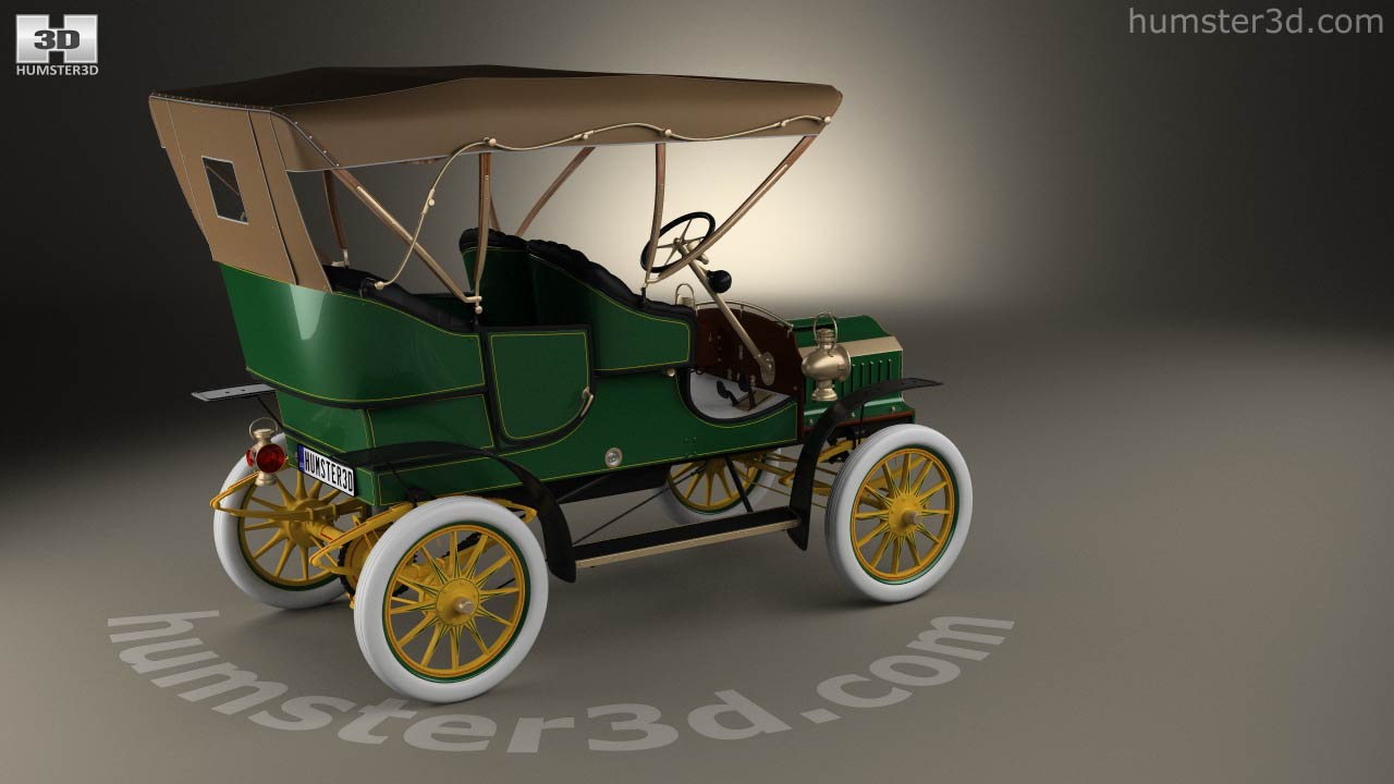 360 view of Ford Model F Touring 1905 3D model - 3DModels store