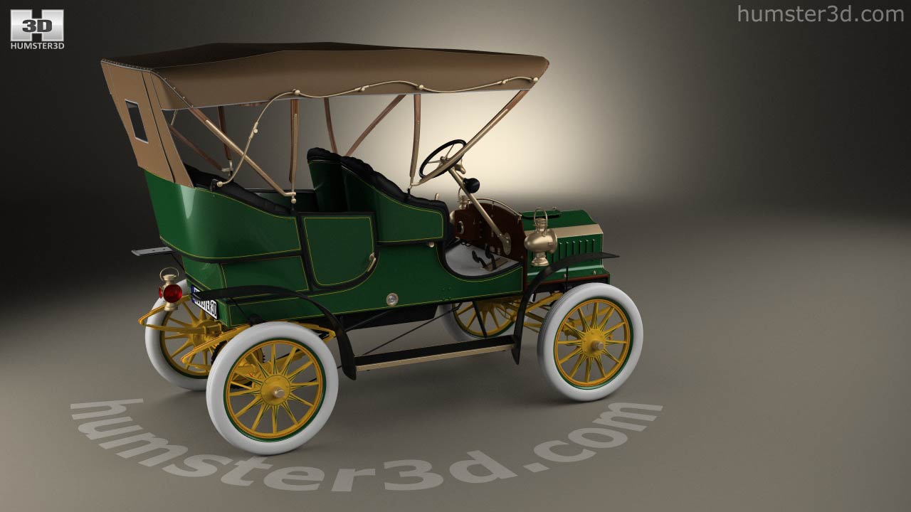 360 view of Ford Model F Touring 1905 3D model - 3DModels store
