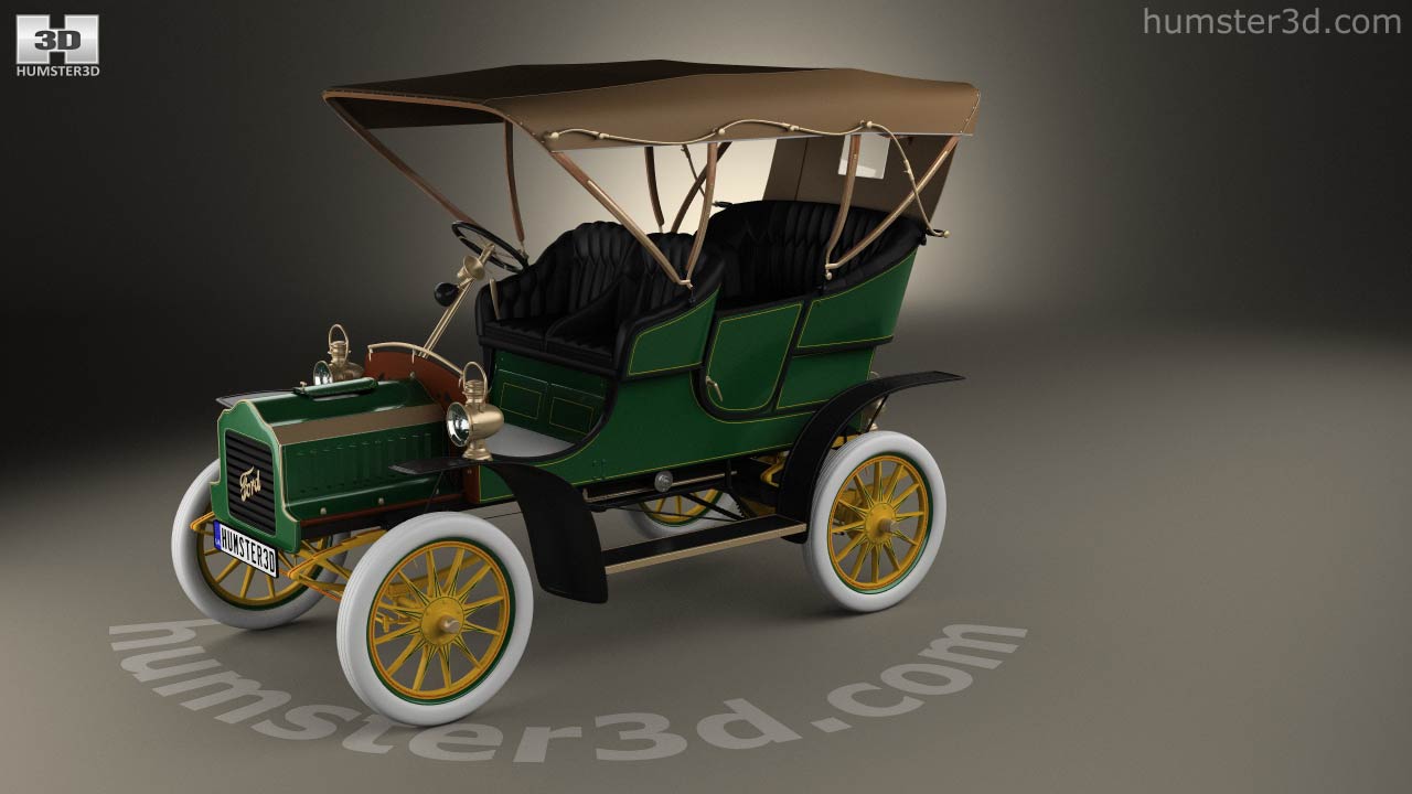 360 view of Ford Model F Touring 1905 3D model - 3DModels store