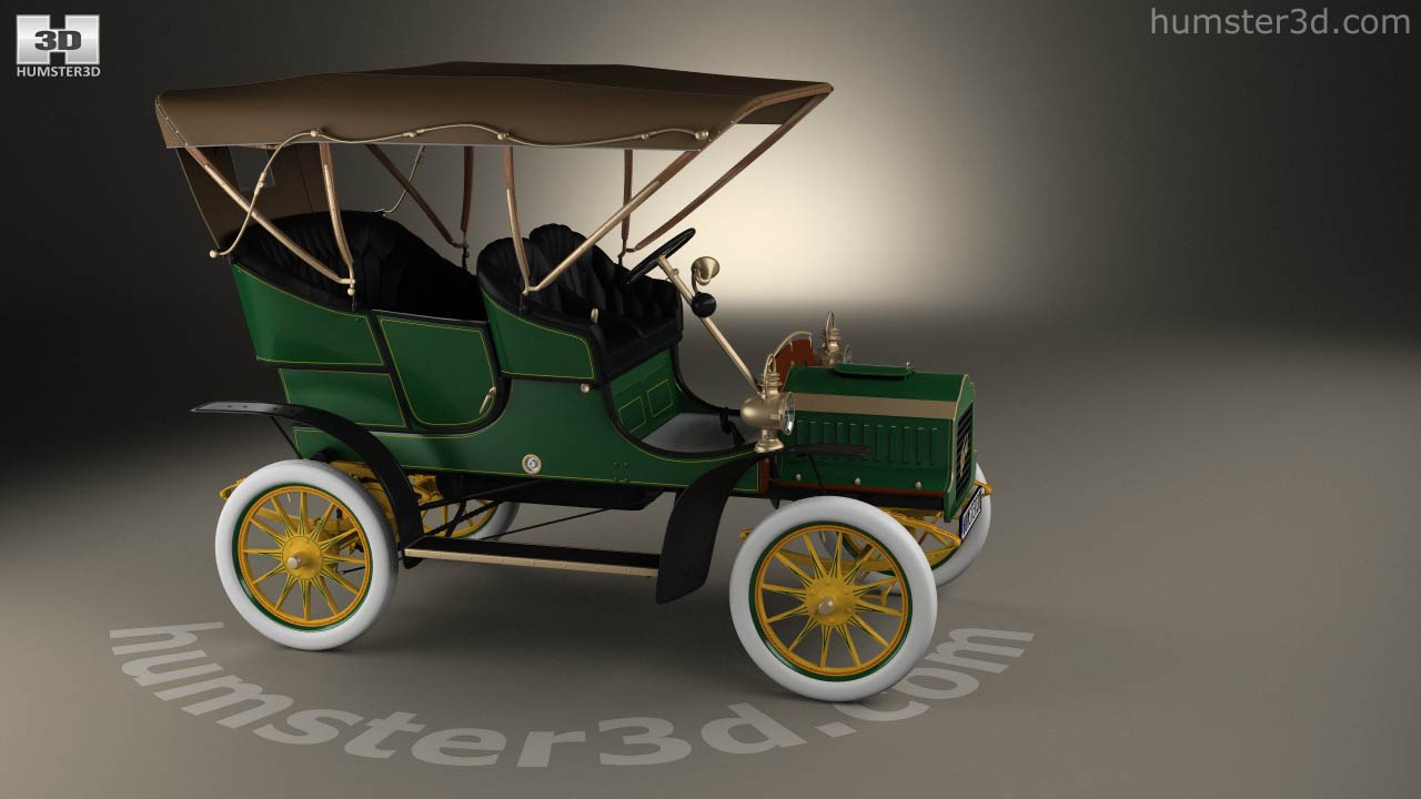 360 view of Ford Model F Touring 1905 3D model - 3DModels store