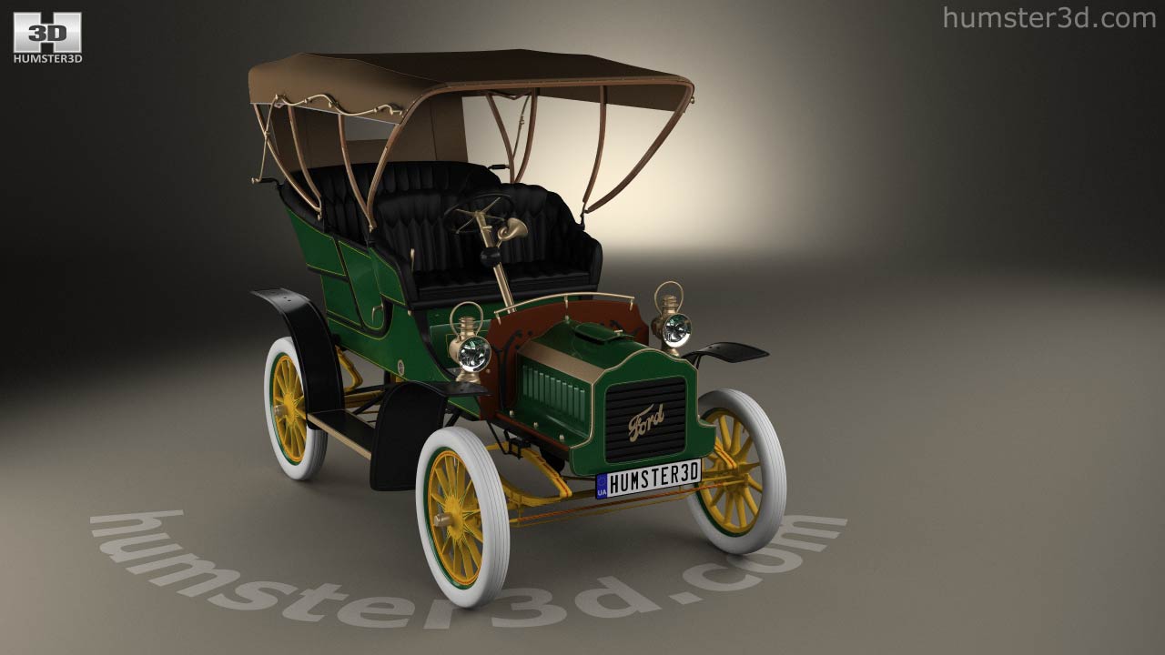 360 view of Ford Model F Touring 1905 3D model - 3DModels store