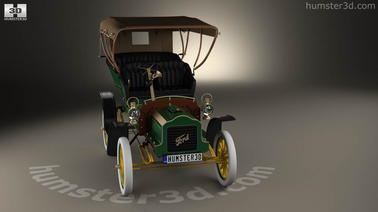 360 view of Ford Model F Touring 1905 3D model - 3DModels store