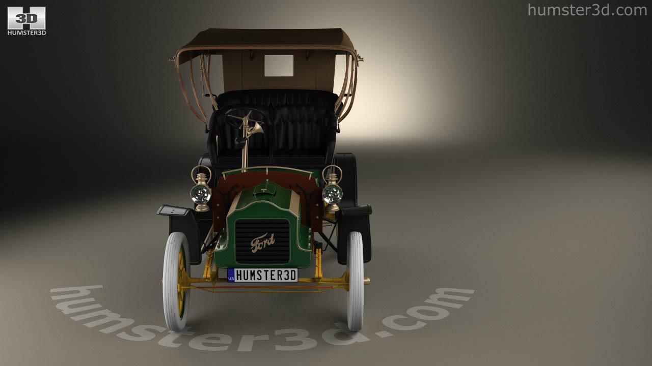 360 view of Ford Model F Touring 1905 3D model - 3DModels store