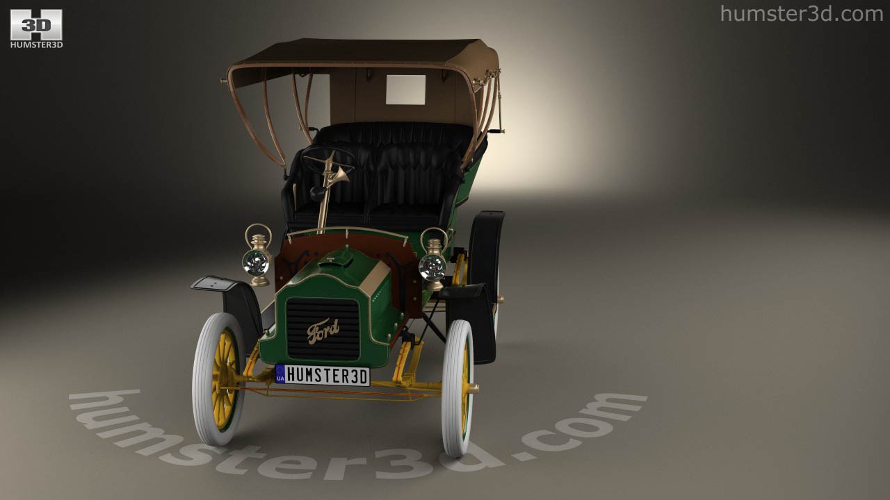 360 view of Ford Model F Touring 1905 3D model - 3DModels store