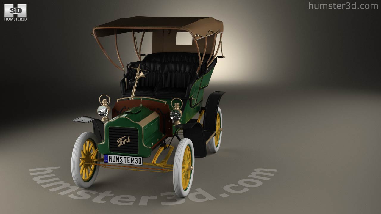 360 view of Ford Model F Touring 1905 3D model - 3DModels store