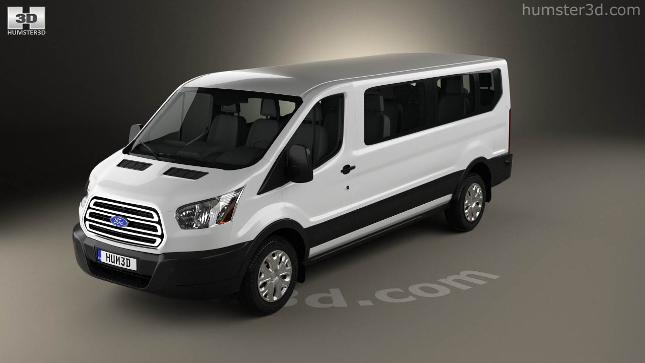 360 view of Ford Transit Passenger Van L2H1 2017 3D model - 3DModels store