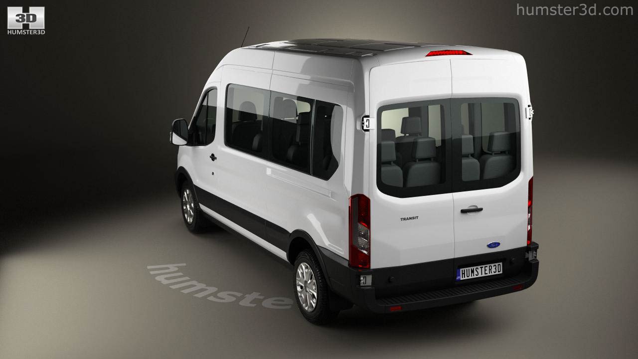360 view of Ford Transit Passenger Van L2H3 2017 3D model - 3DModels store