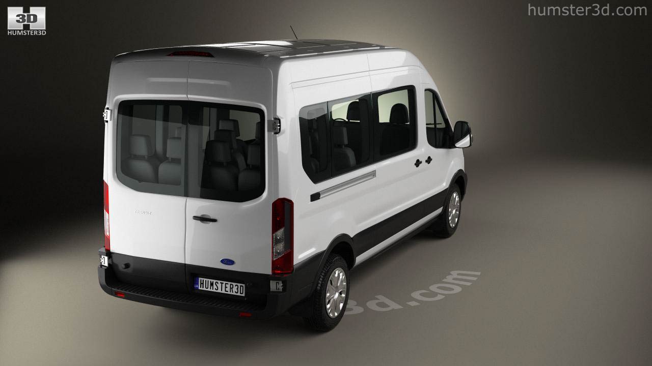 360 view of Ford Transit Passenger Van L2H3 2017 3D model - 3DModels store