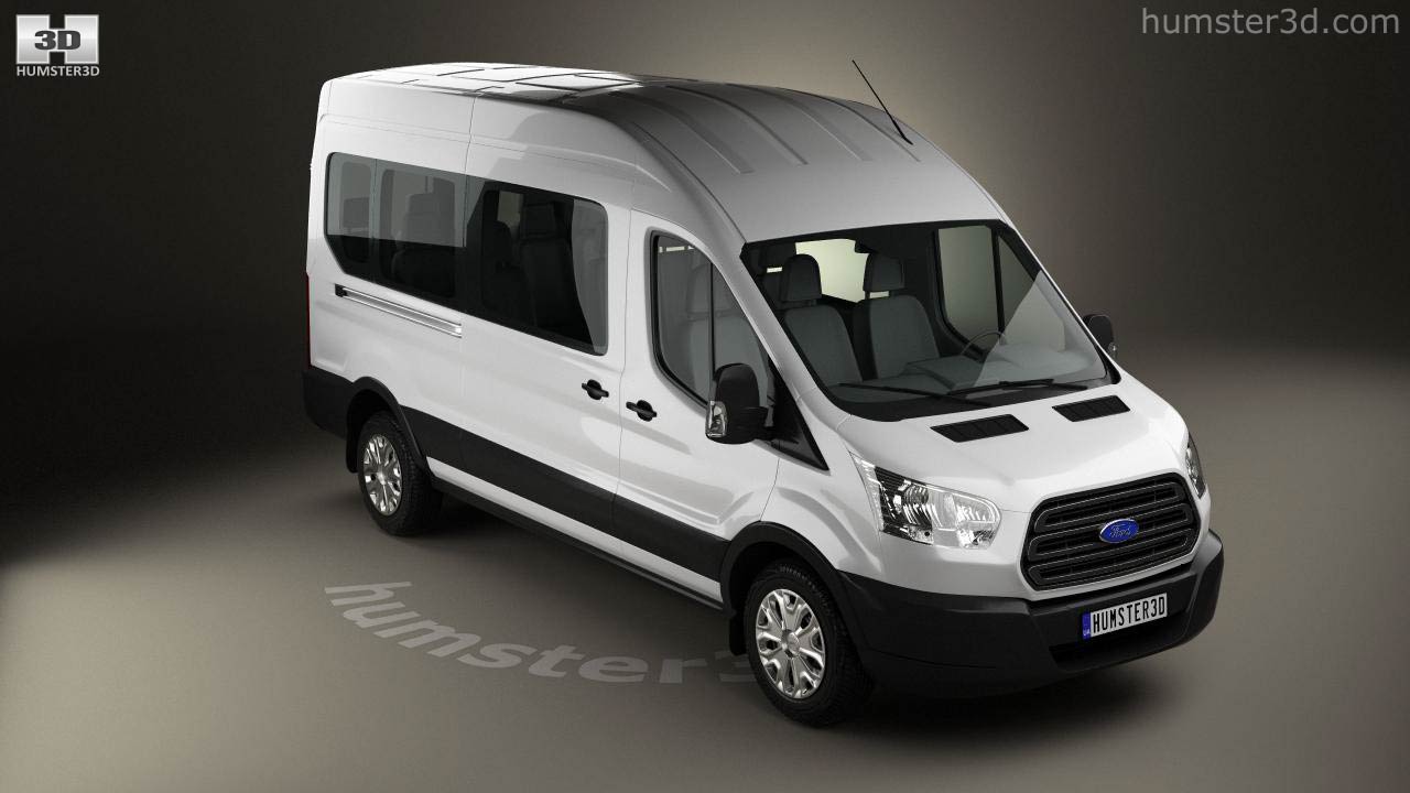 360 view of Ford Transit Passenger Van L2H3 2017 3D model - 3DModels store