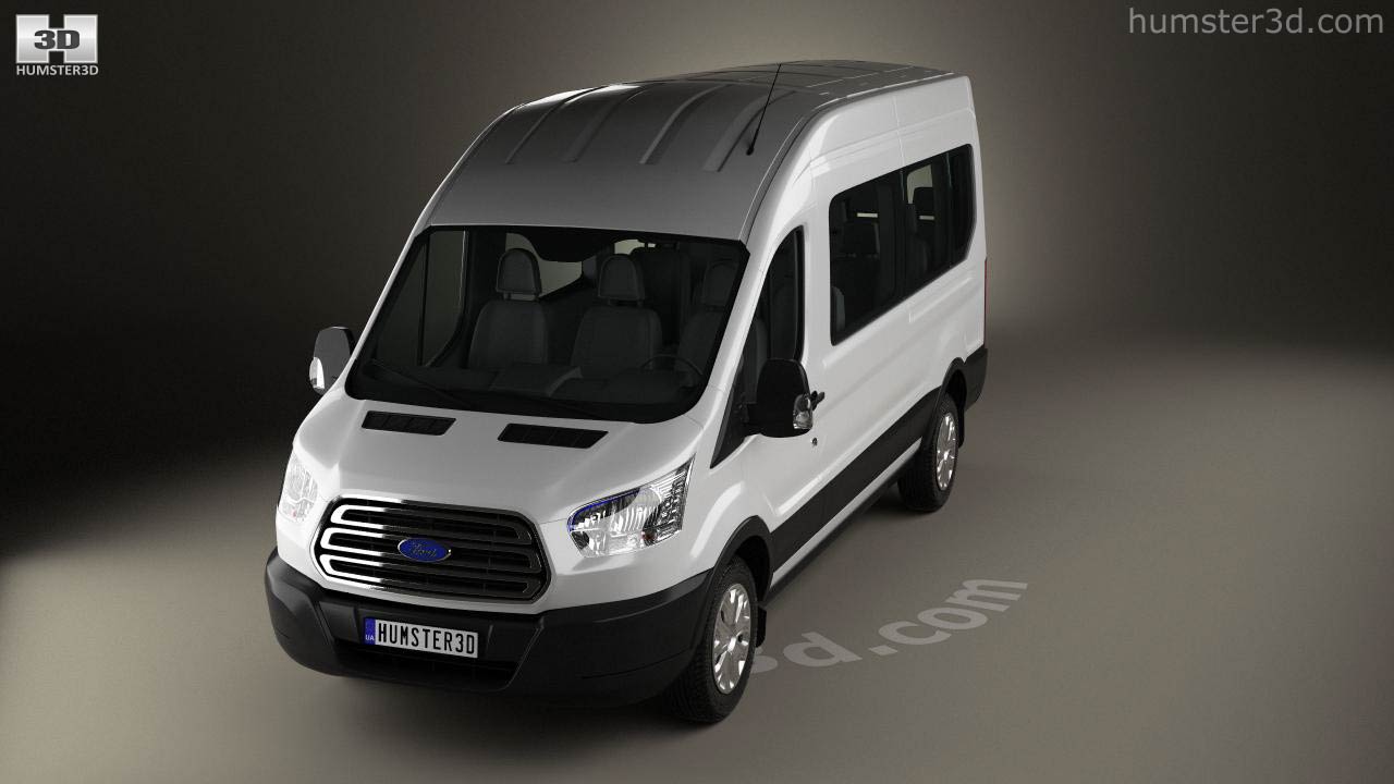 360 view of Ford Transit Passenger Van L2H3 2017 3D model - 3DModels store