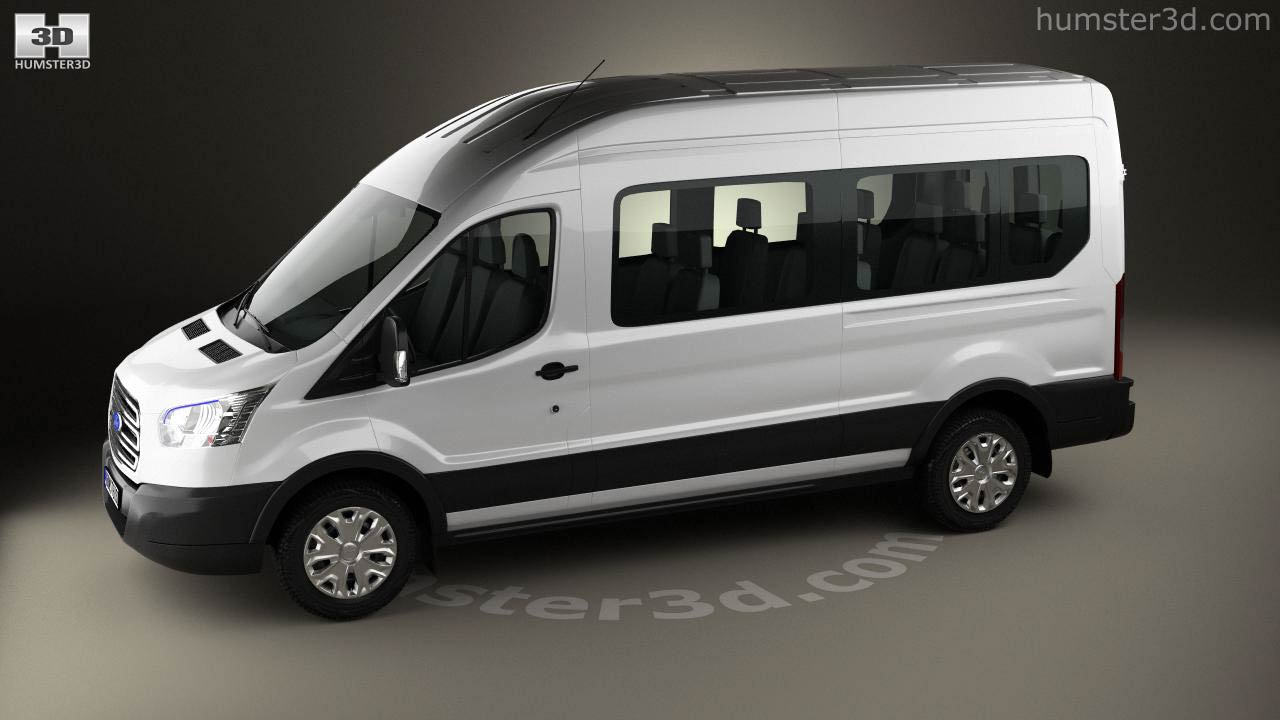 360 view of Ford Transit Passenger Van L2H3 2017 3D model - 3DModels store