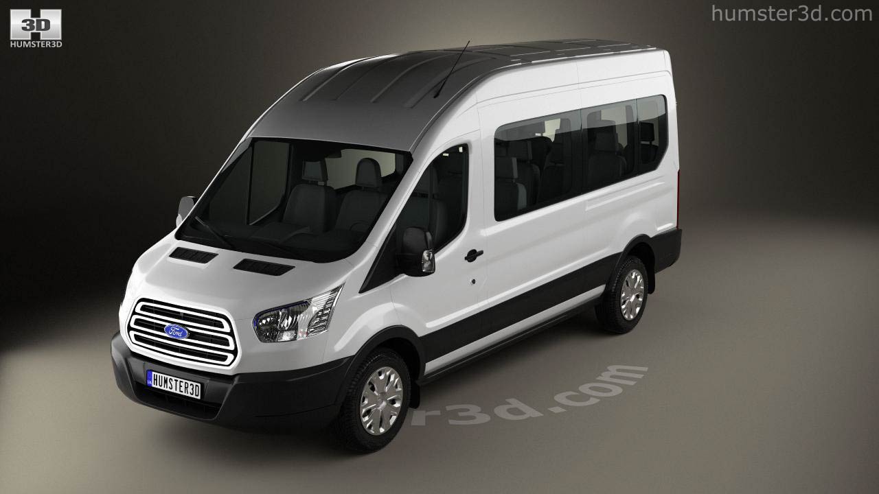 360 view of Ford Transit Passenger Van L2H3 2017 3D model - 3DModels store