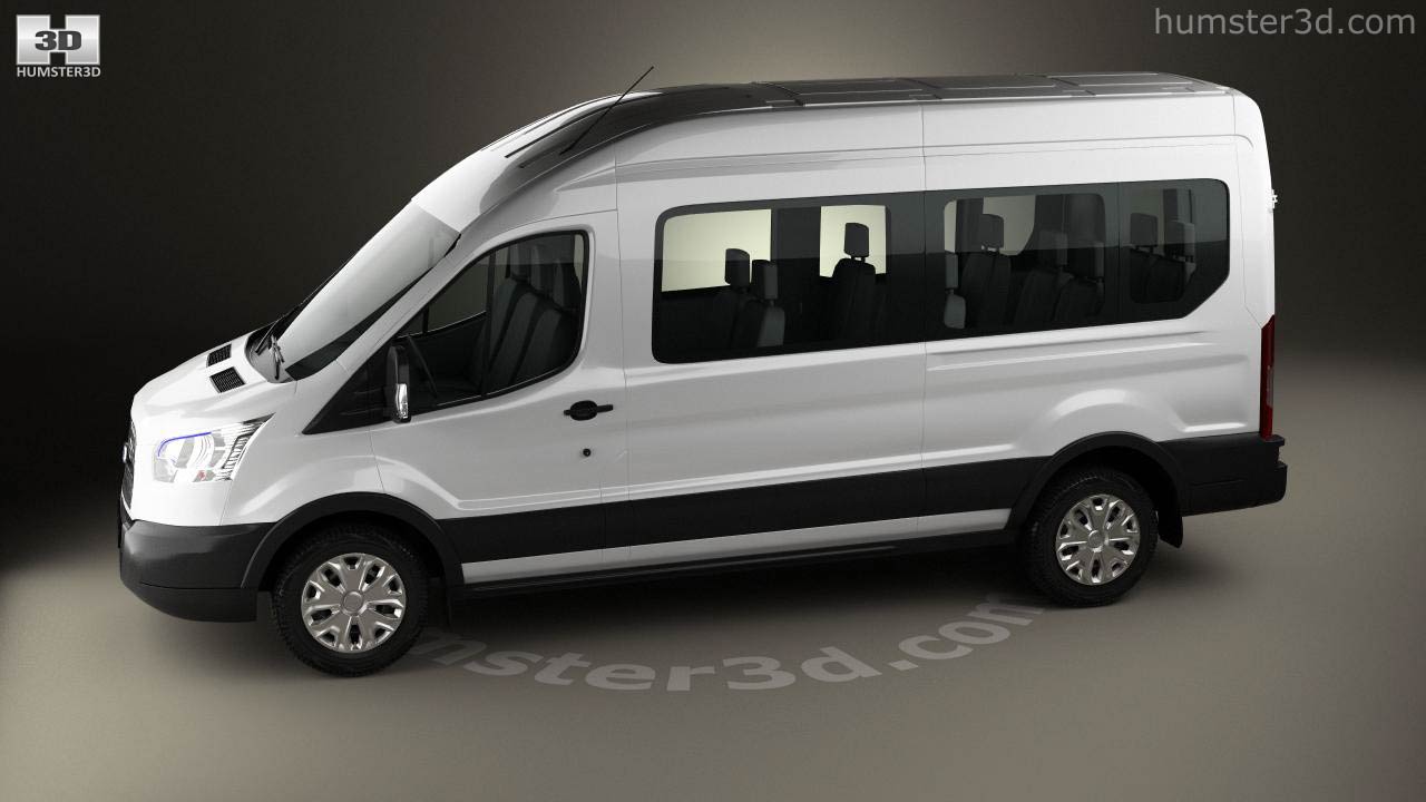 360 view of Ford Transit Passenger Van L2H3 2017 3D model - 3DModels store
