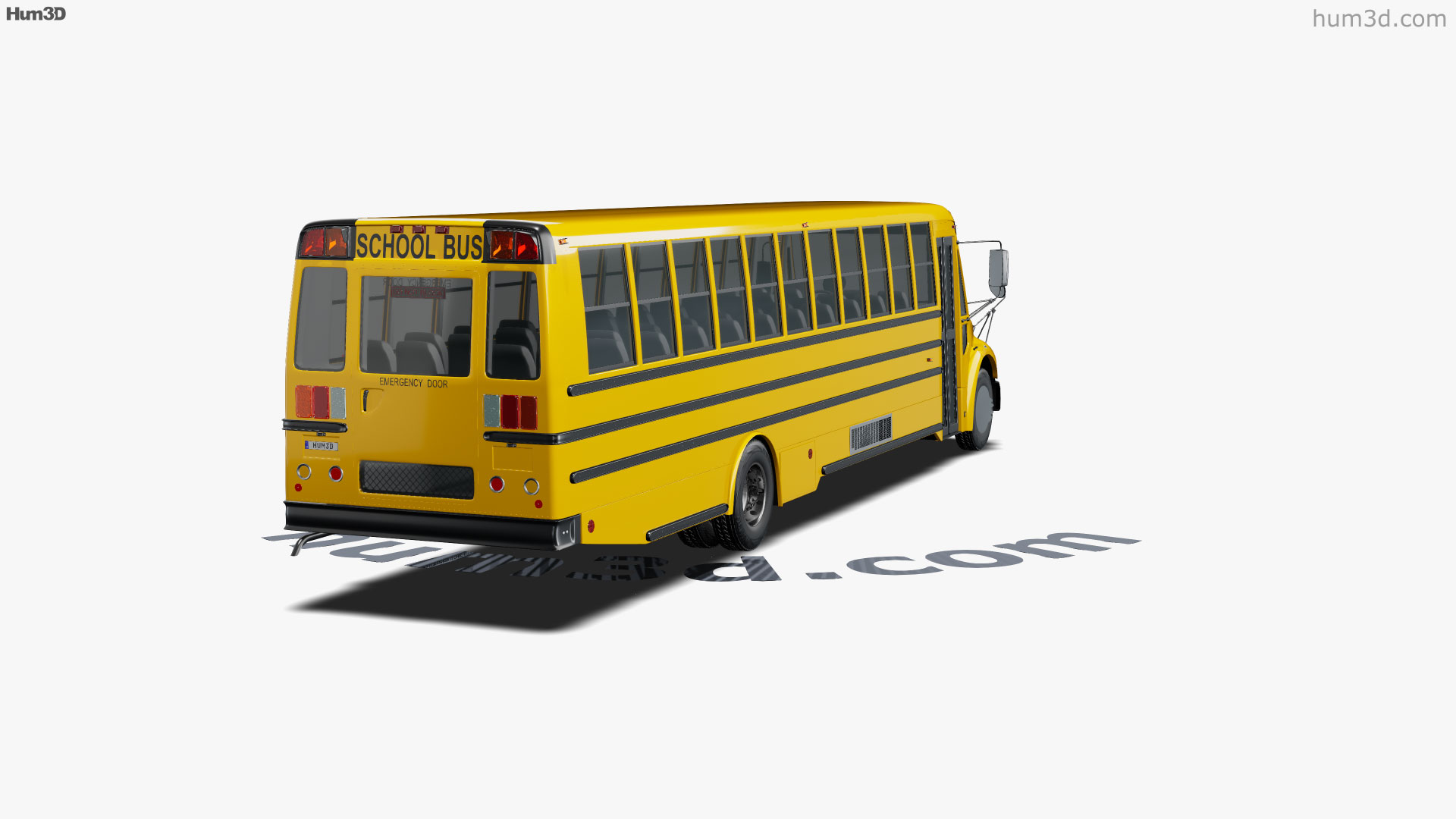360 view of Thomas Saf-T-Liner C2 School Bus 2015 3D model - 3DModels store