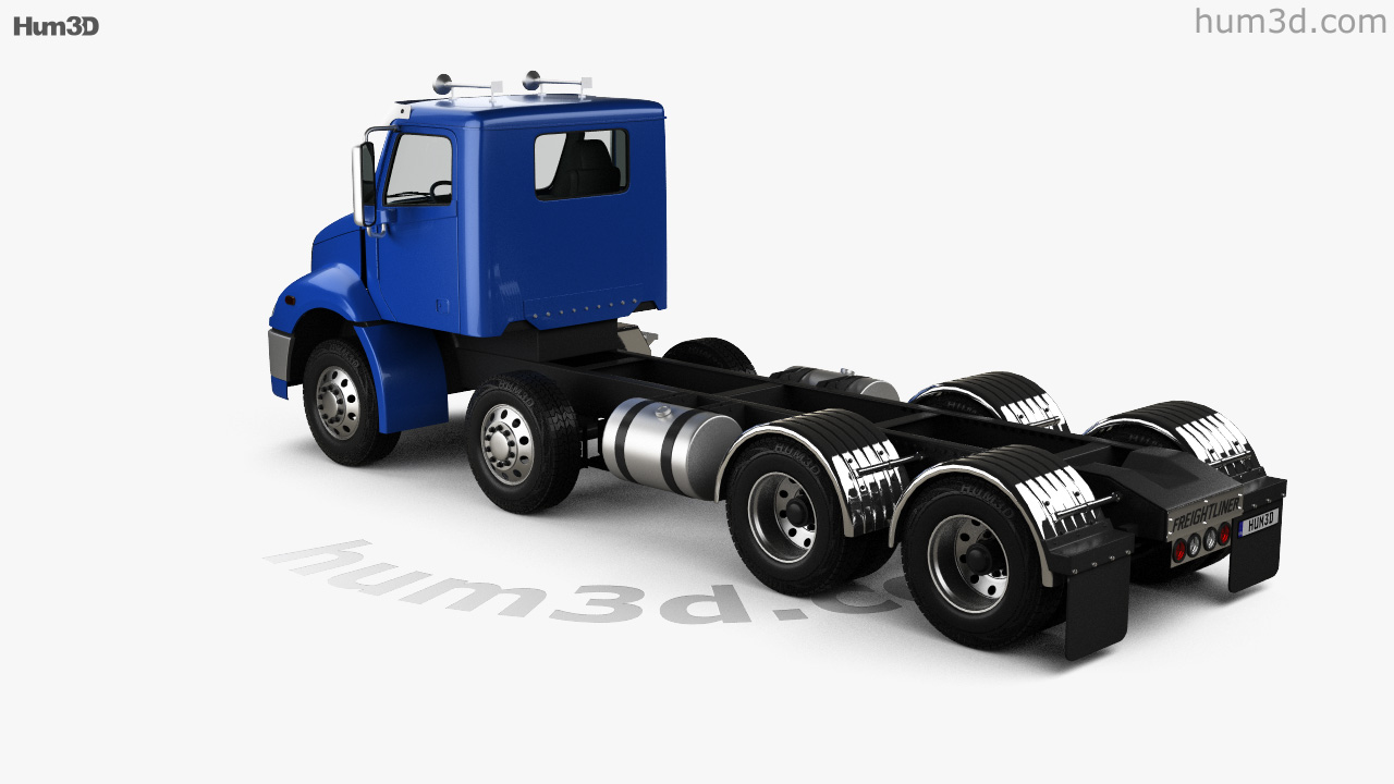 360 view of Freightliner Columbia Chassis Truck 4-axle 2025 3D model ...