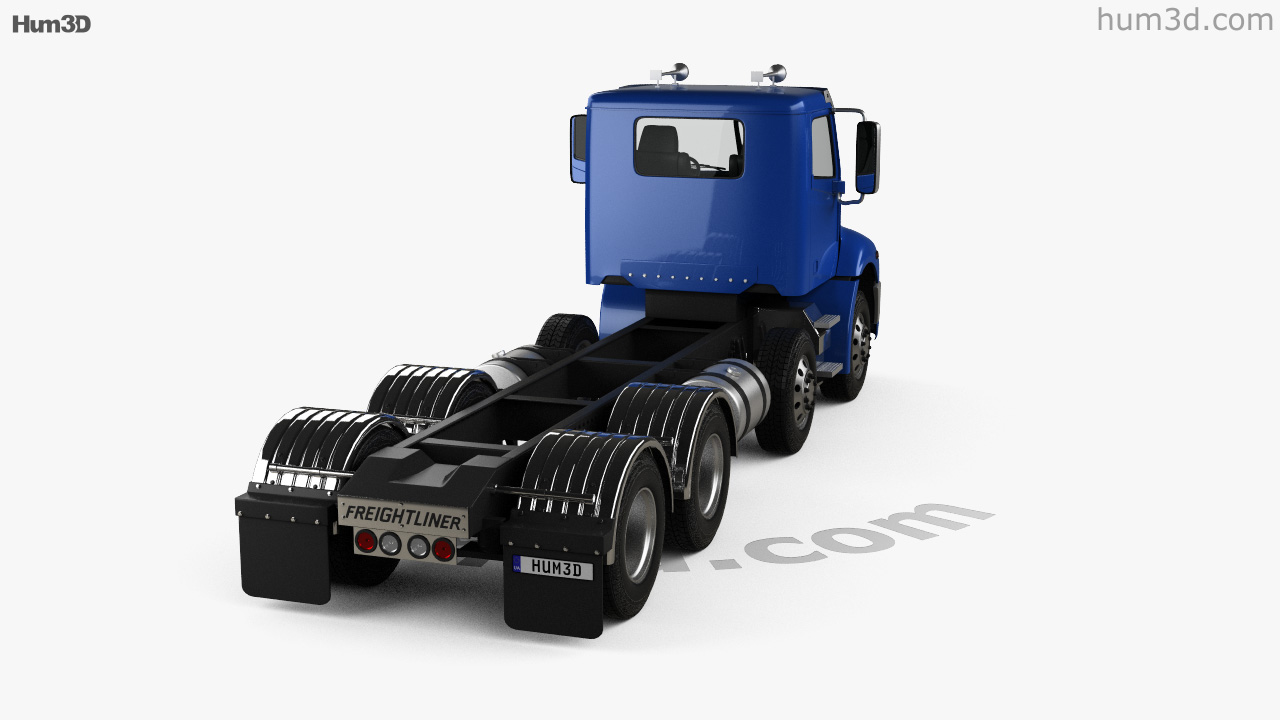 360 view of Freightliner Columbia Chassis Truck 4-axle 2025 3D model ...