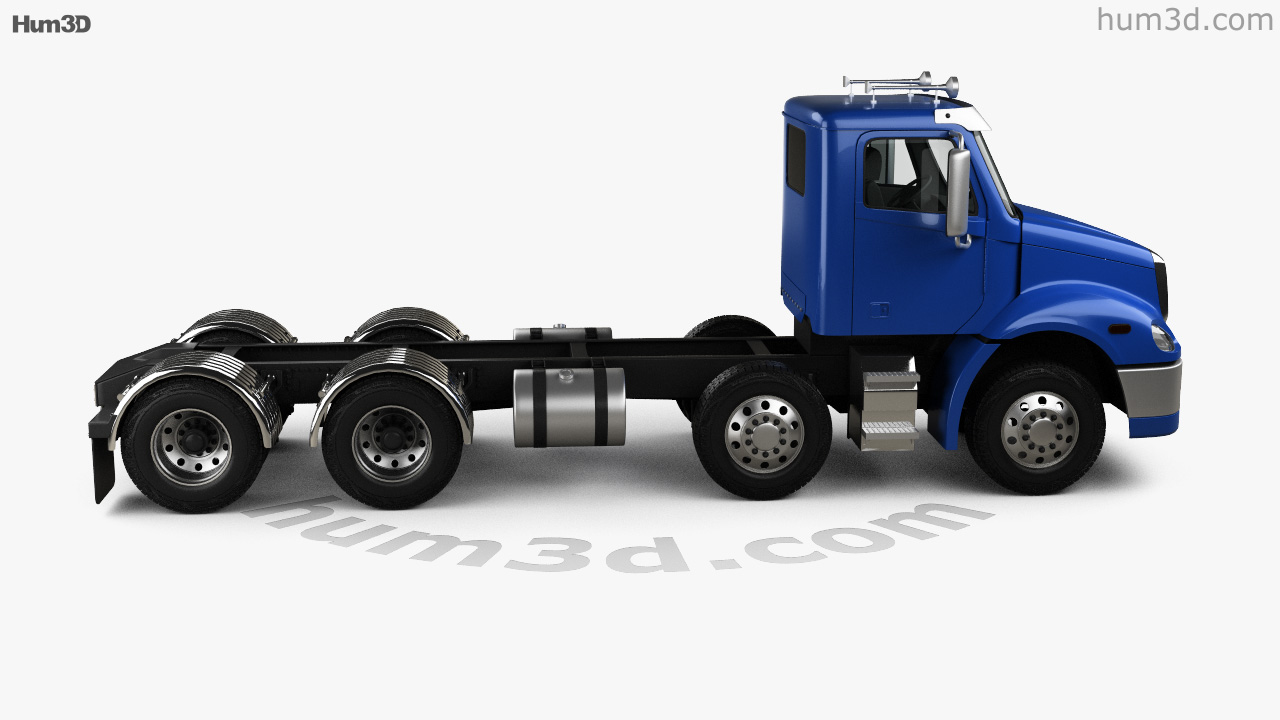 360 view of Freightliner Columbia Chassis Truck 4-axle 2025 3D model ...