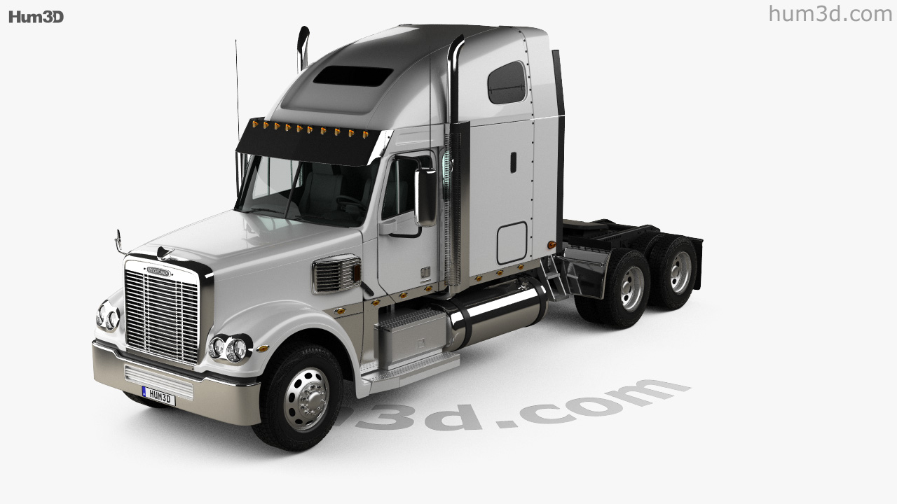 360 view of Freightliner Coronado Sleeper Cab Tractor Truck 2014 3D ...