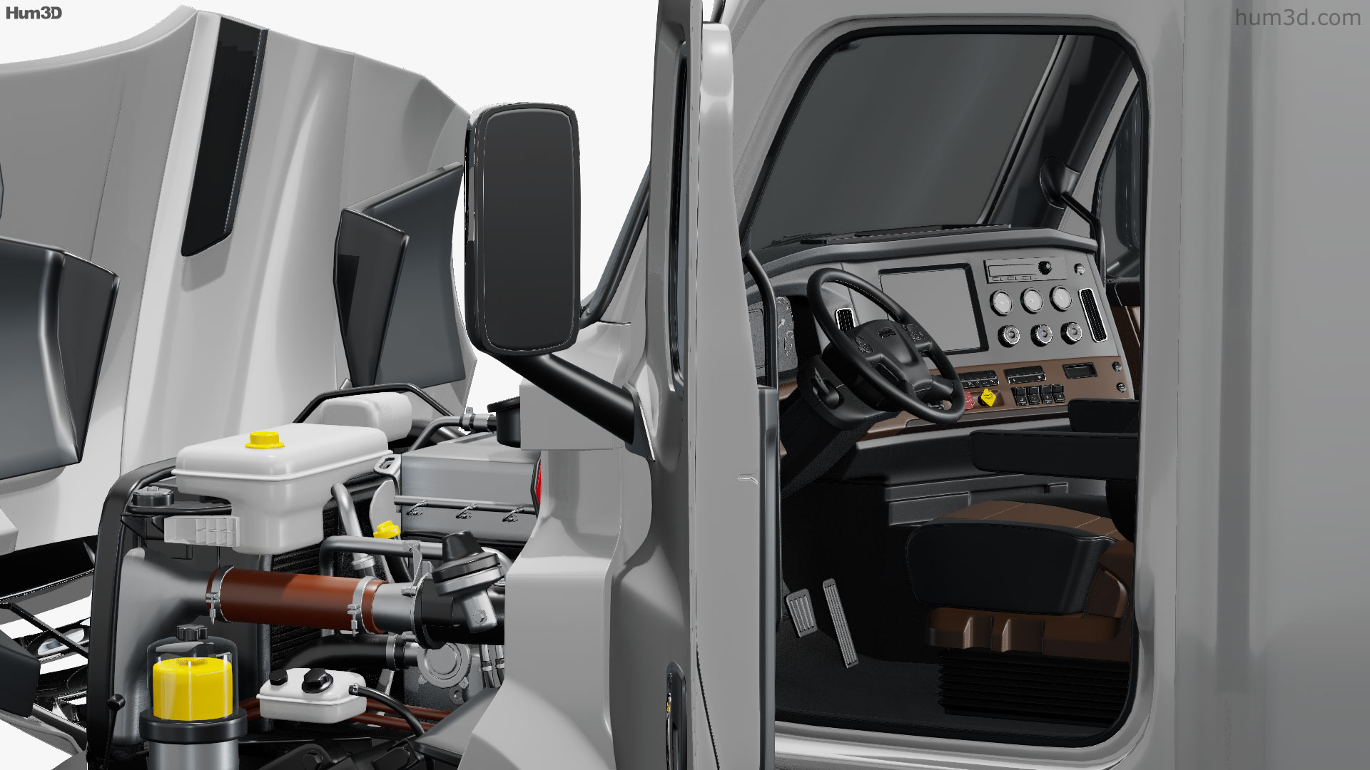360 view of Freightliner Cascadia Sleeper Cab Tractor Truck with HQ ...