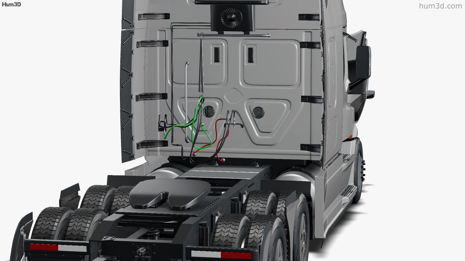 360 view of Freightliner Cascadia Sleeper Cab Tractor Truck with HQ ...