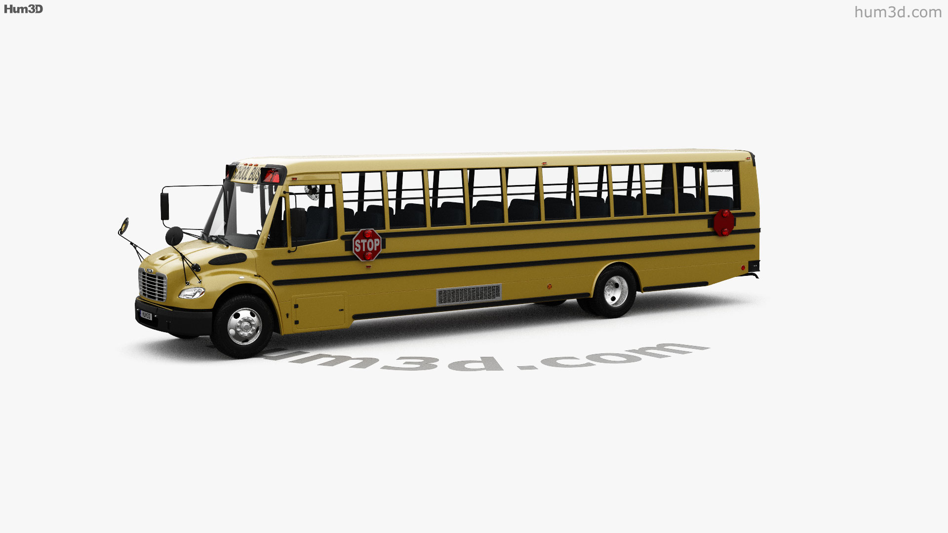 360 view of Freightliner M2 106 Thomas Saf-T-Liner C2 School Bus with ...