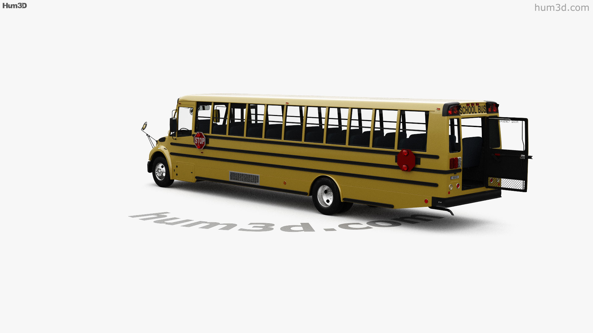 360 view of Freightliner M2 106 Thomas Saf-T-Liner C2 School Bus with ...