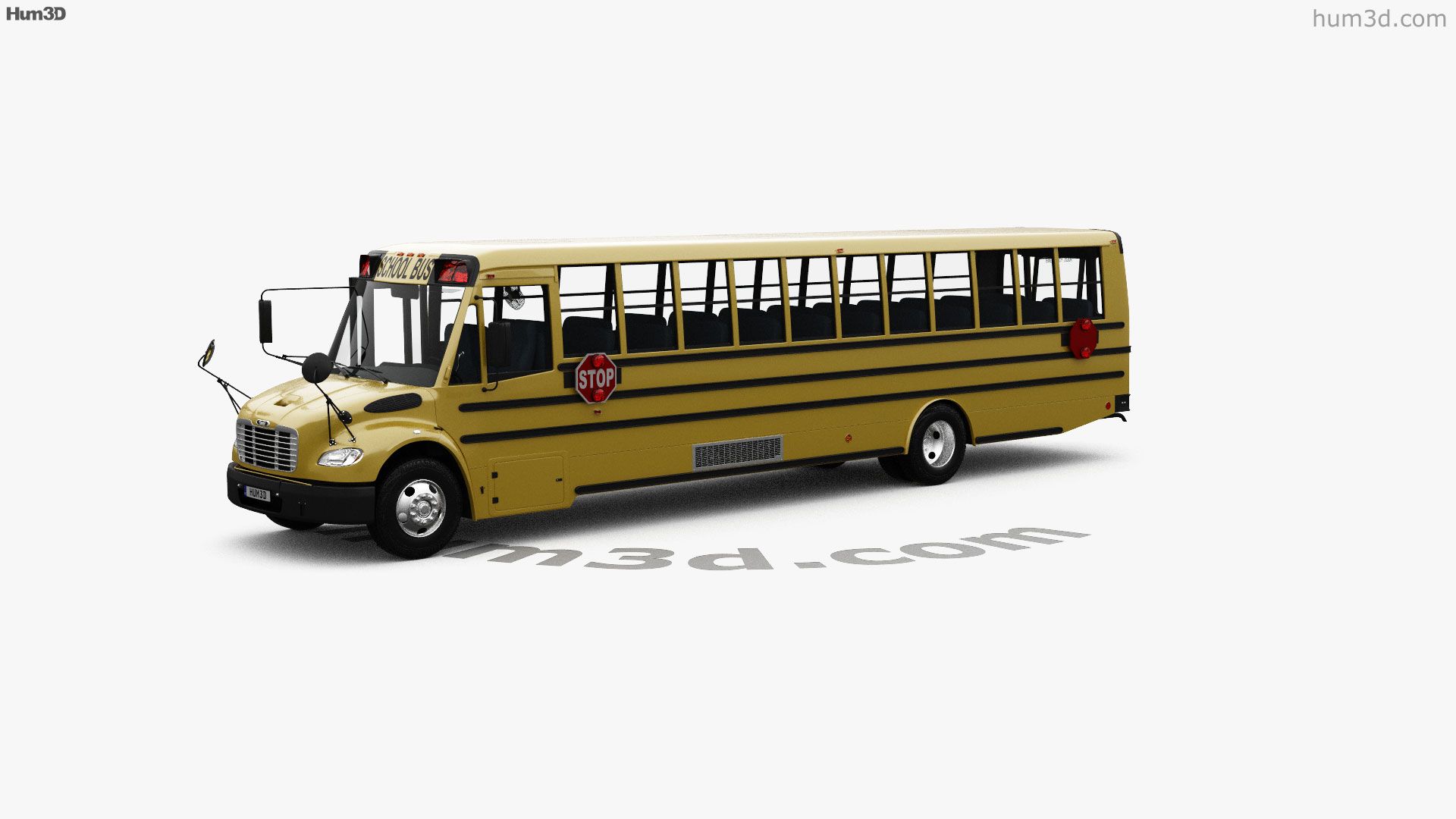 360 view of Freightliner M2 106 Thomas Saf-T-Liner C2 School Bus with ...