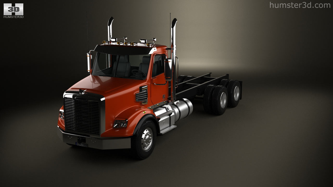 360 view of Freightliner Coronado SD Chassis Truck 2014 3D model ...