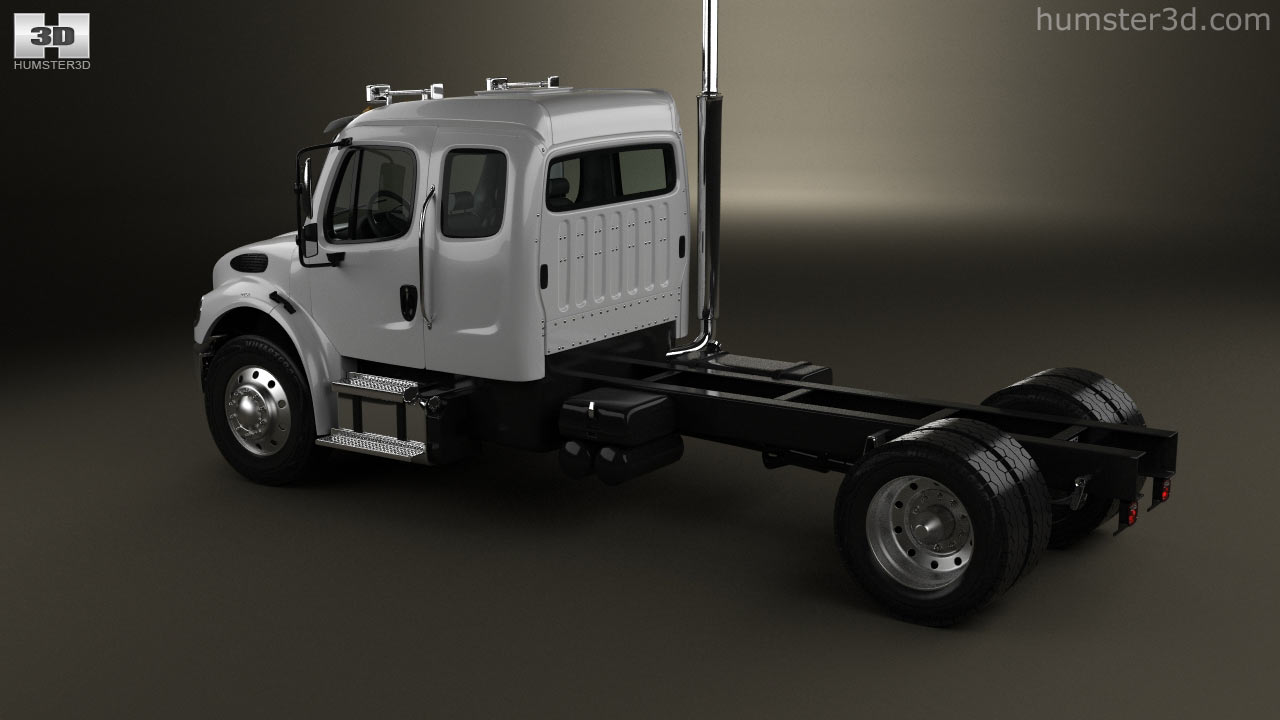 360 view of Freightliner M2 Extended Cab Chassis Truck 2017 3D model ...