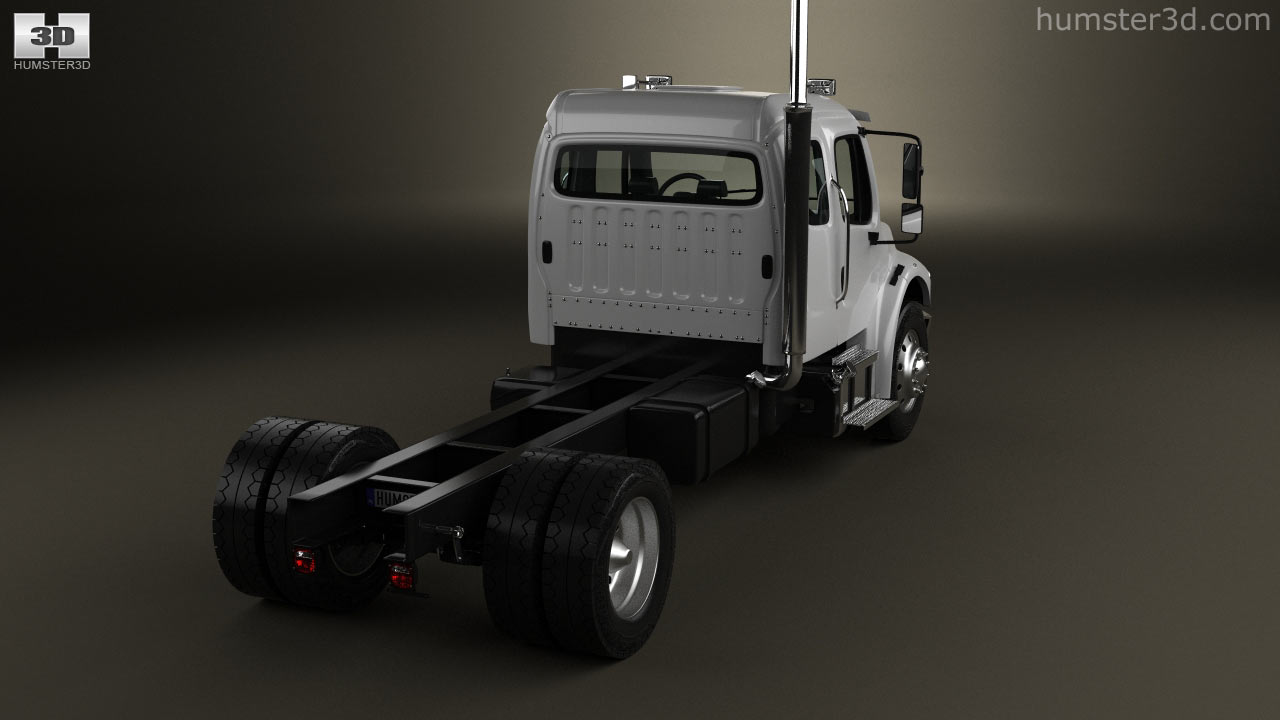360 view of Freightliner M2 Extended Cab Chassis Truck 2017 3D model ...