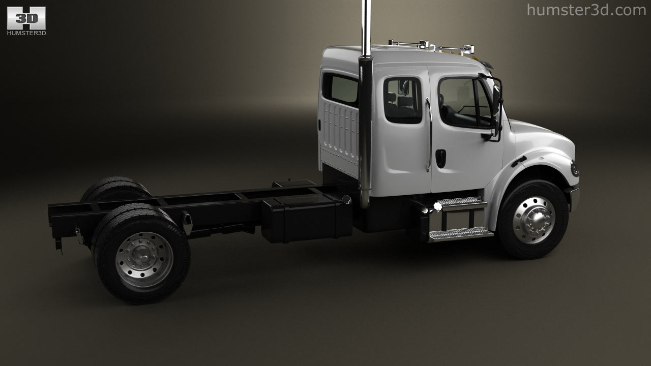 360 view of Freightliner M2 Extended Cab Chassis Truck 2017 3D model ...