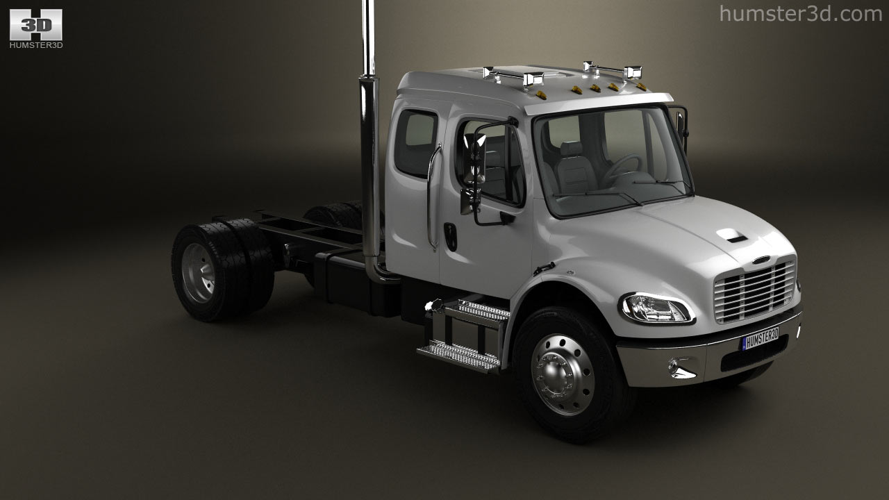360 view of Freightliner M2 Extended Cab Chassis Truck 2017 3D model ...
